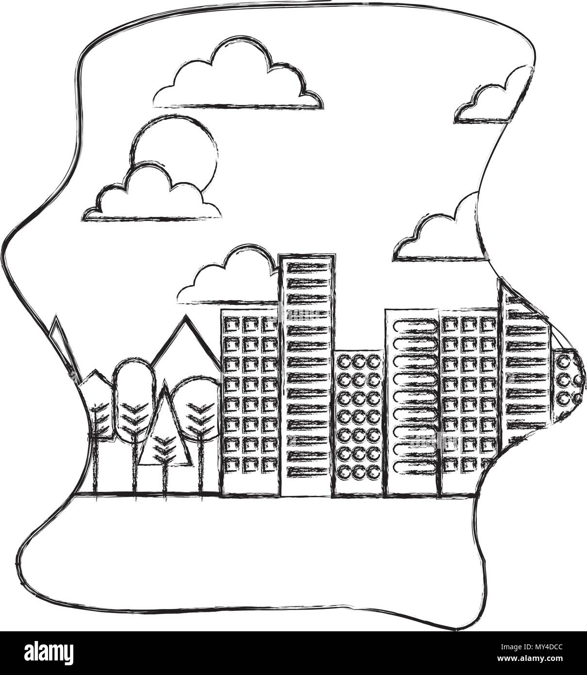 park landscape scene icon vector illustration design Stock Vector Image ...