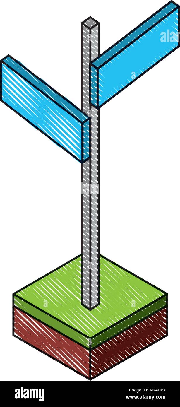 gps navigation signpost location destination isometric vector ...
