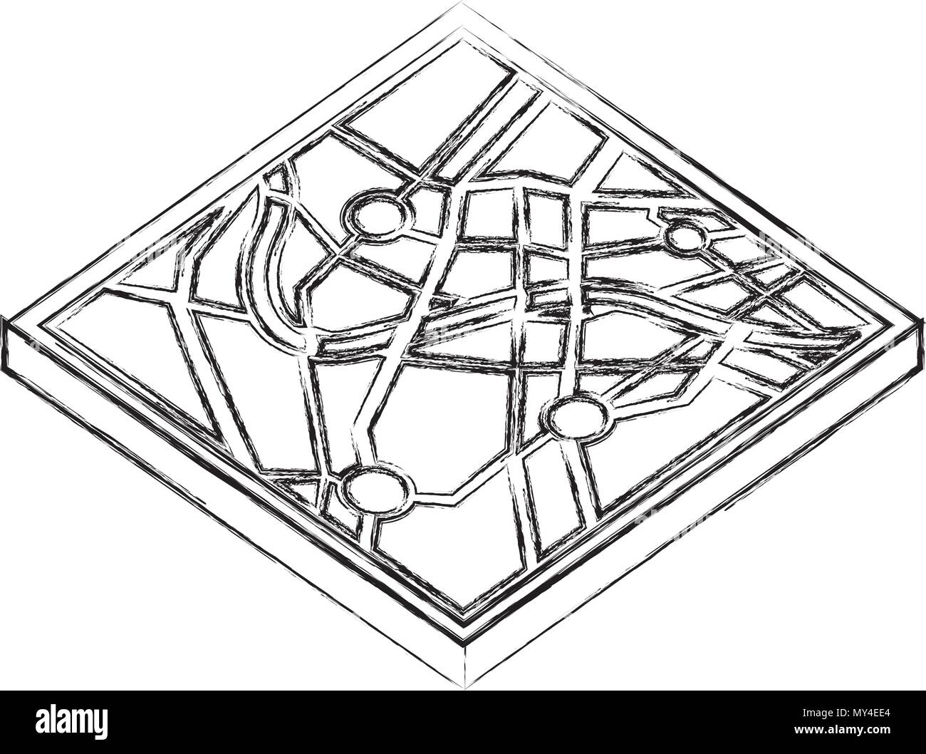Mobile Gps Navigation Map Location Isometric Vector Illustration Stock Vector Image And Art Alamy