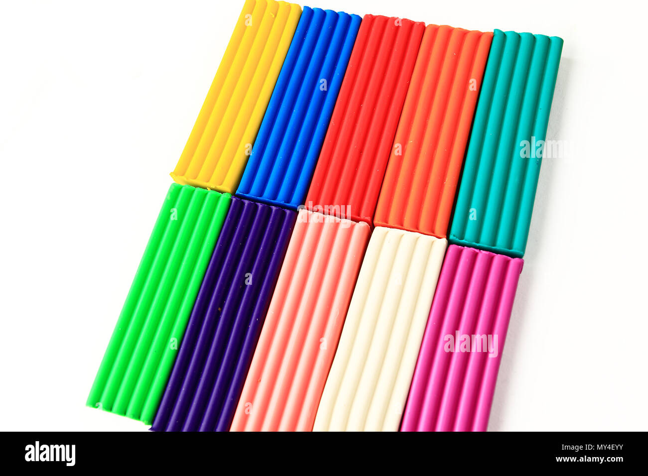 close up.pieces of plasticine isolated on white background Stock Photo ...