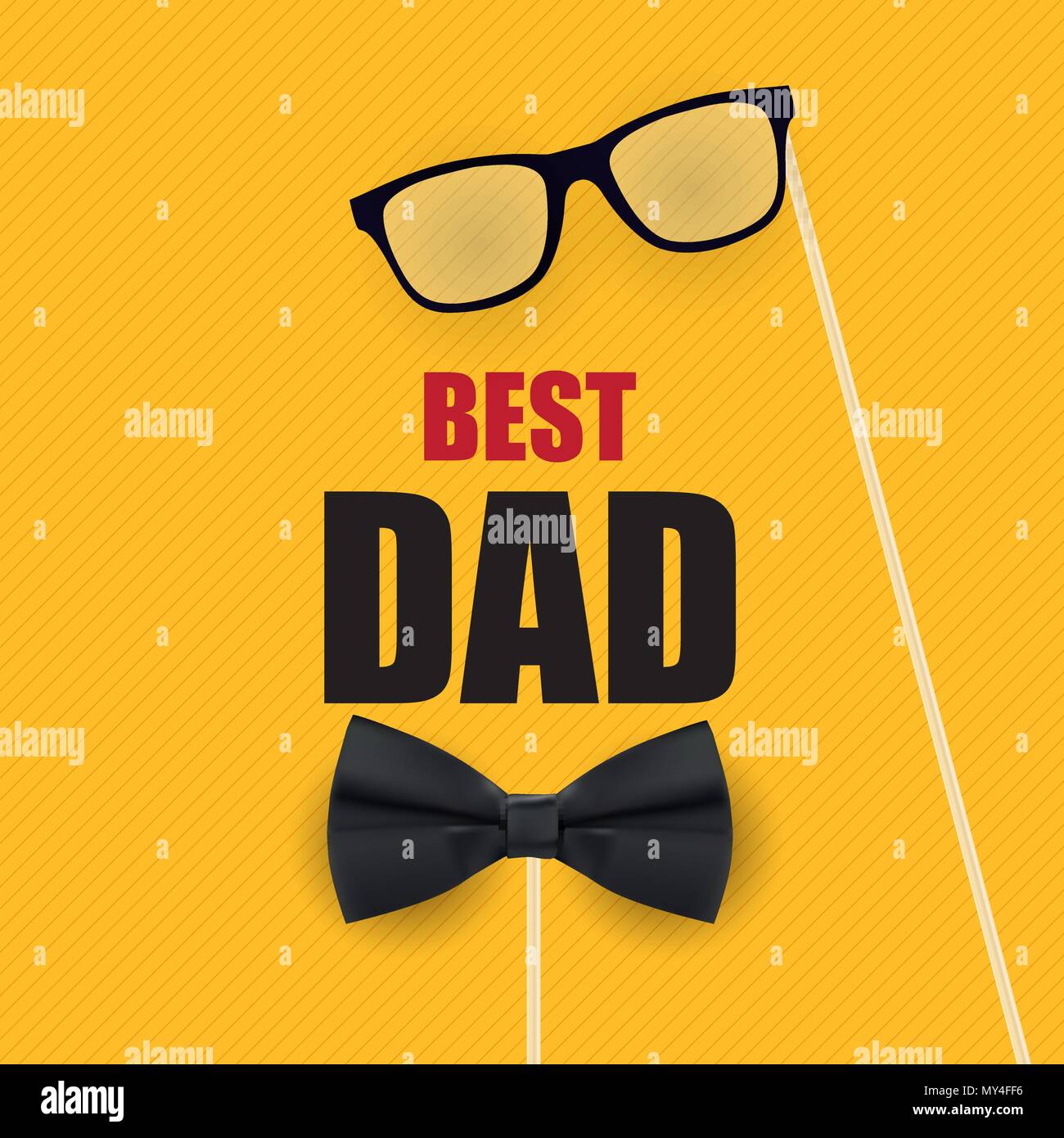 Happy Fathers Day Background. Best Dad Vector Illustration EPS10 Stock ...