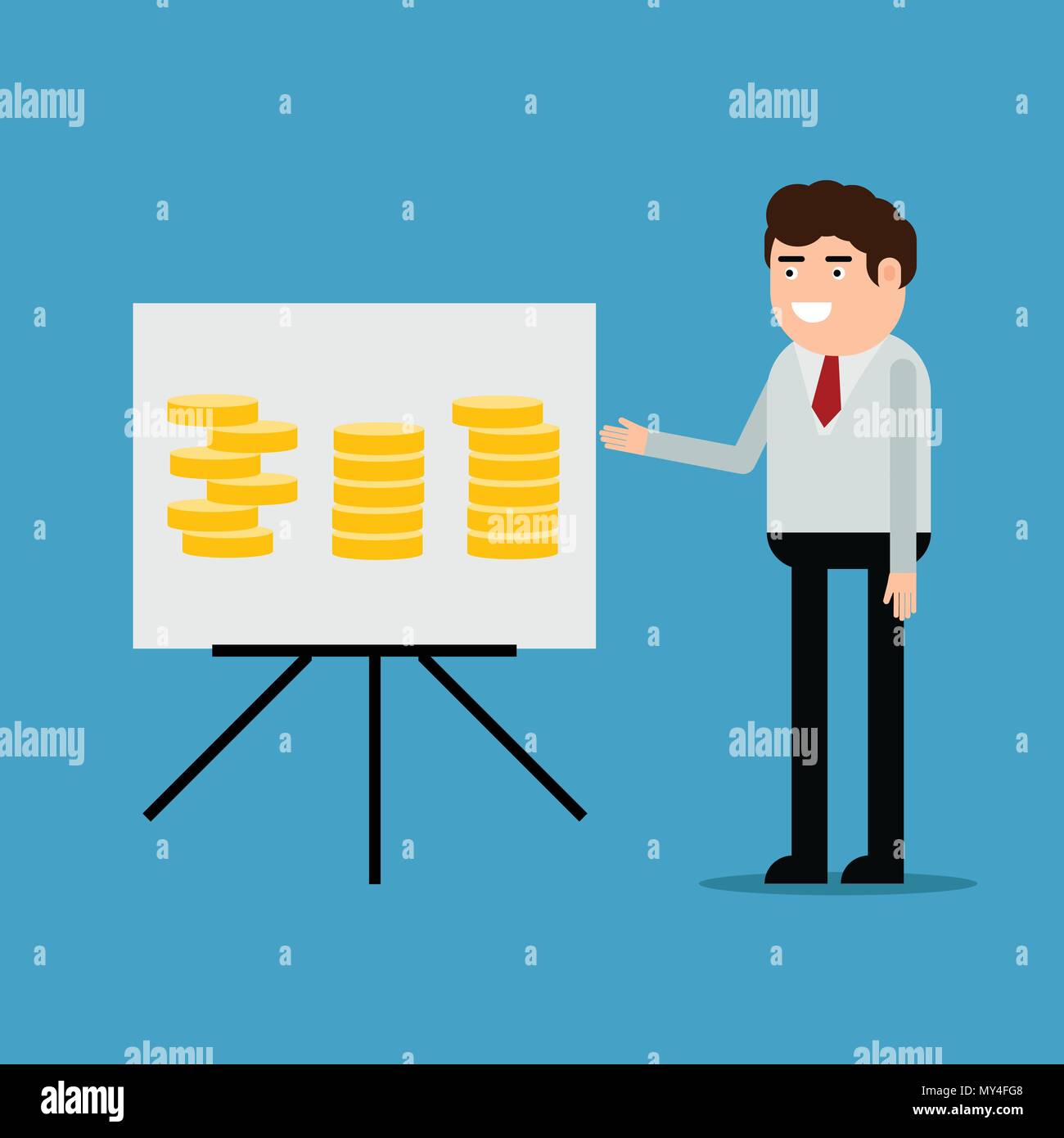 Conducting presentation Stock Vector Images - Alamy
