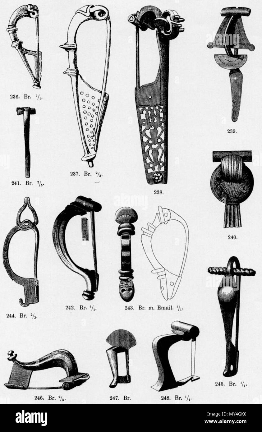 . English: Almgrens brooches, (anonimowy rysownik z 1897) . 1897. anonymous draughtsman 87 ...