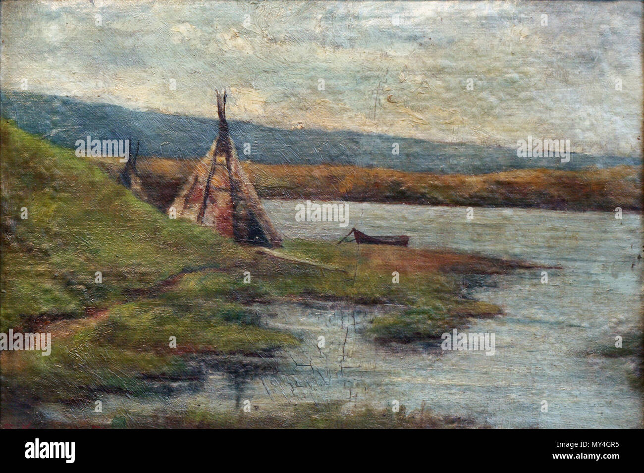 . Micmac Indian Camp, Nova Scotia . 1899 335 M. S. Kendall Stock Photo ...