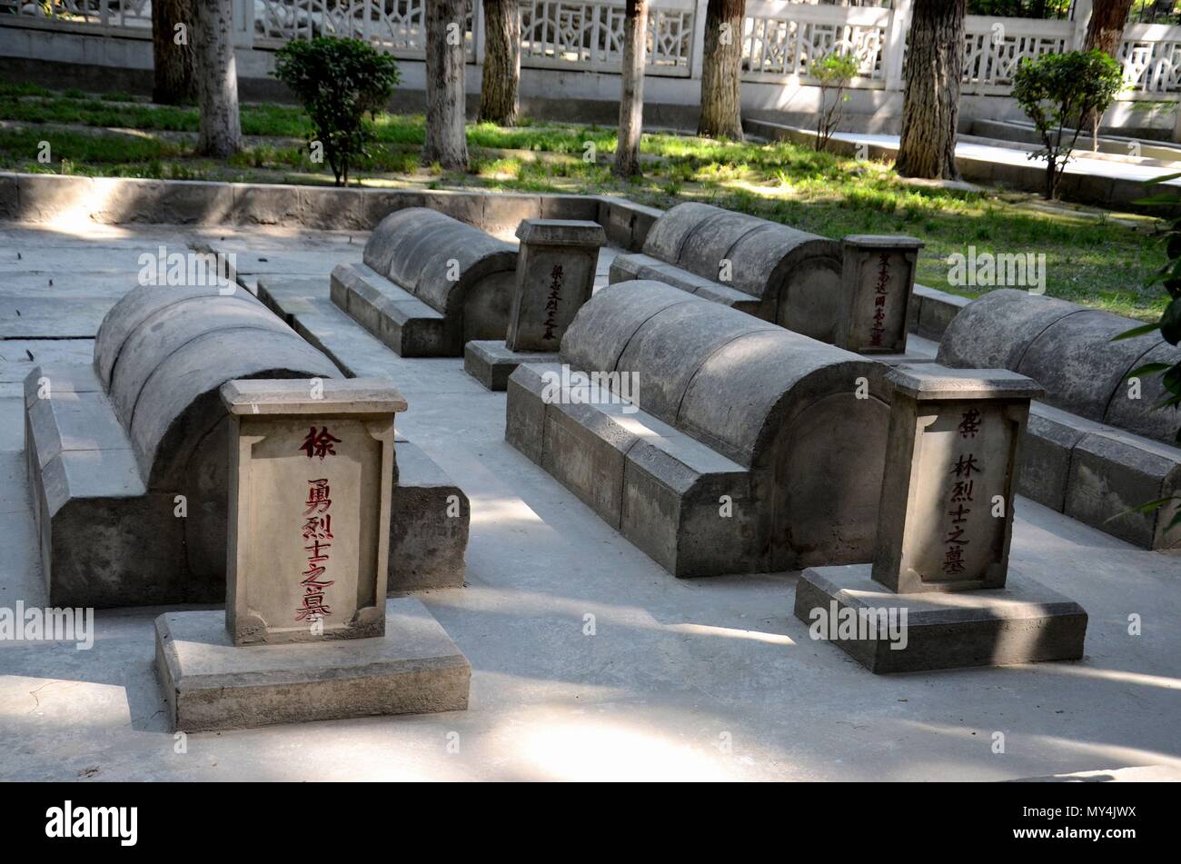 Chinese Cemetery or China Yadgar with graves and tombs of Chinese ...