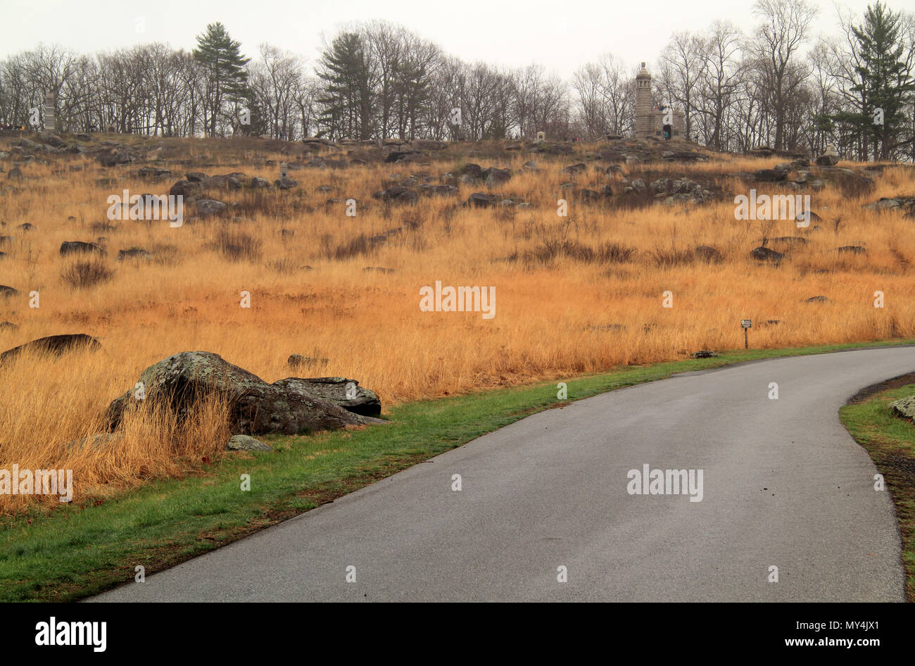 The 12th & 44th New York Volunteers Monument at Little Round Top is one ...