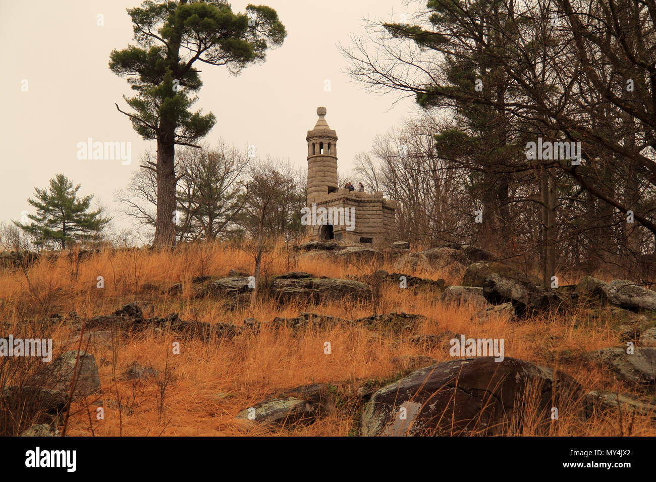 The 12th & 44th New York Volunteers Monument at Little Round Top is one ...