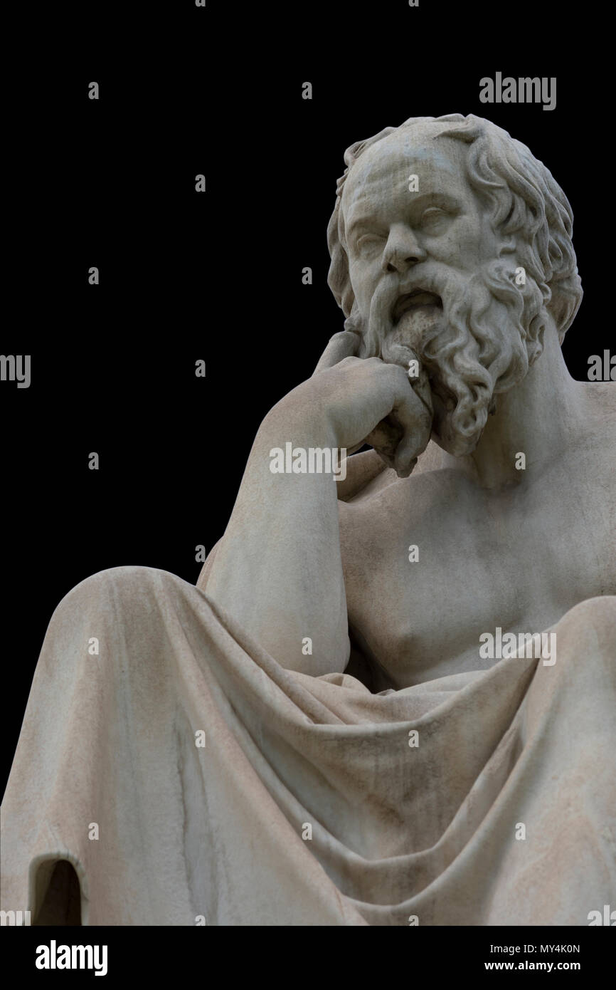 classic statue of Socrates close up Stock Photo - Alamy