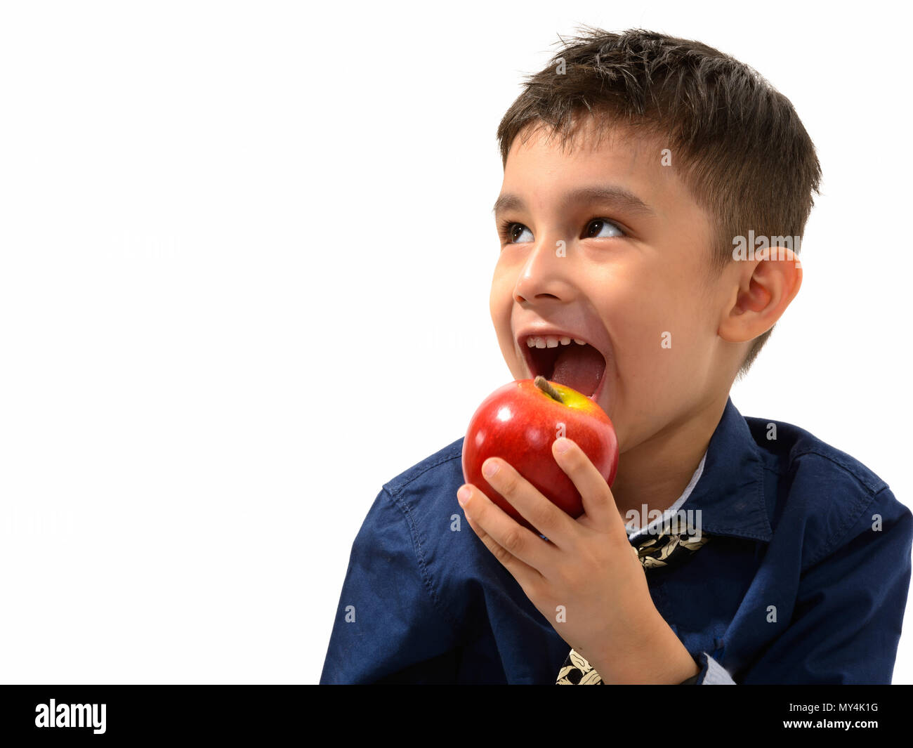 Boy eat fruit hi-res stock photography and images - Alamy