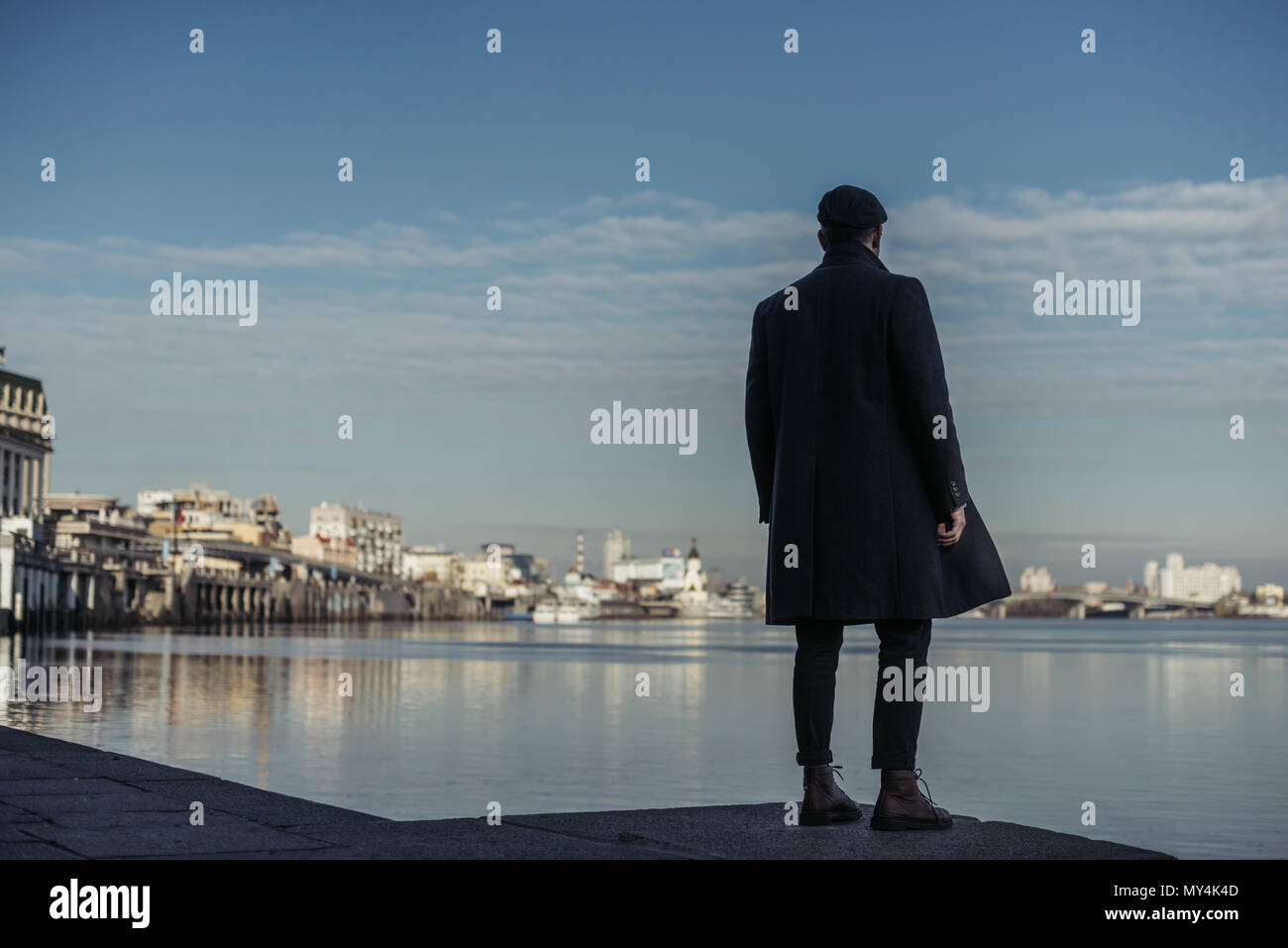 Lonely man standing hi-res stock photography and images - Alamy