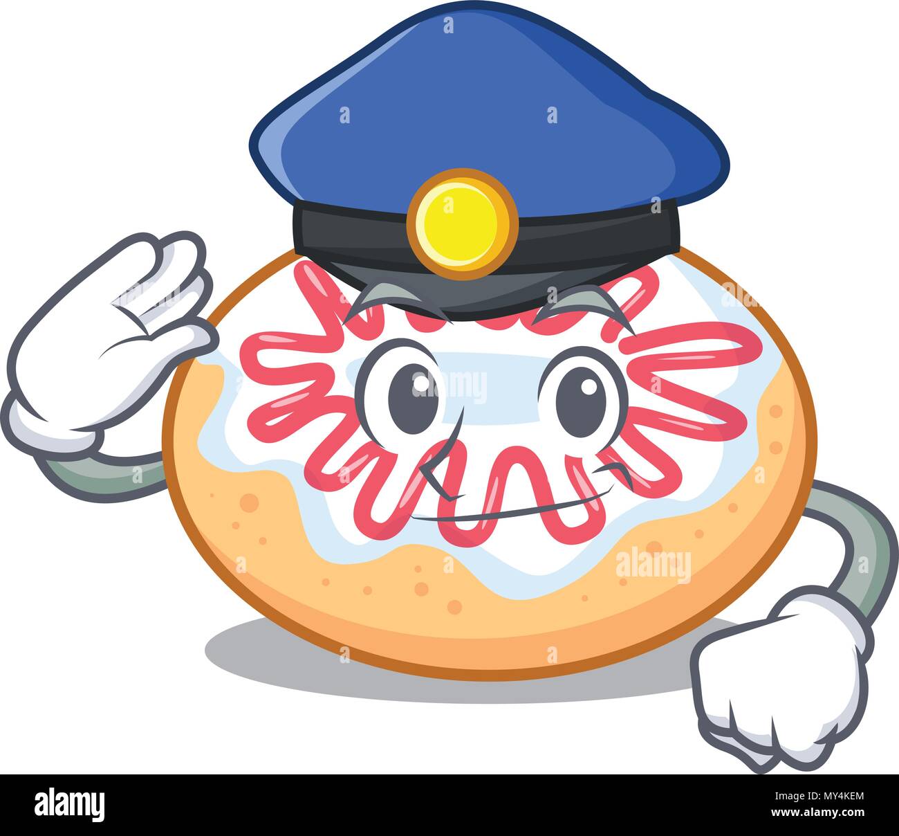 Police jelly donut character cartoon Stock Vector Image & Art - Alamy