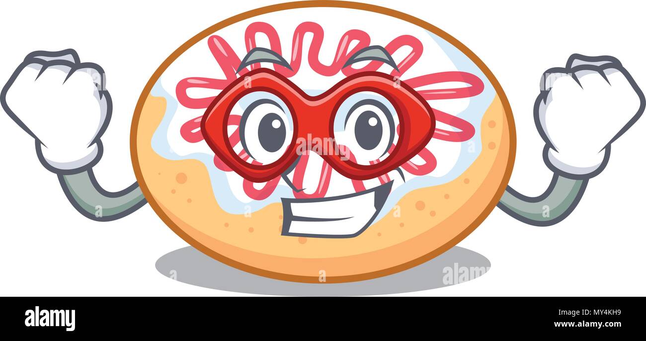 Super hero jelly donut character cartoon Stock Vector Image & Art - Alamy