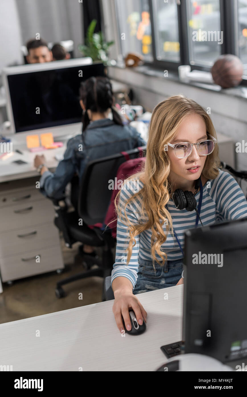 young people working at modern office Stock Photo - Alamy