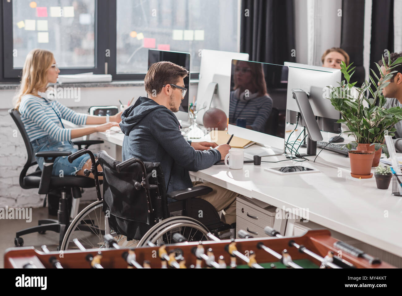 different people at work in modern office Stock Photo - Alamy