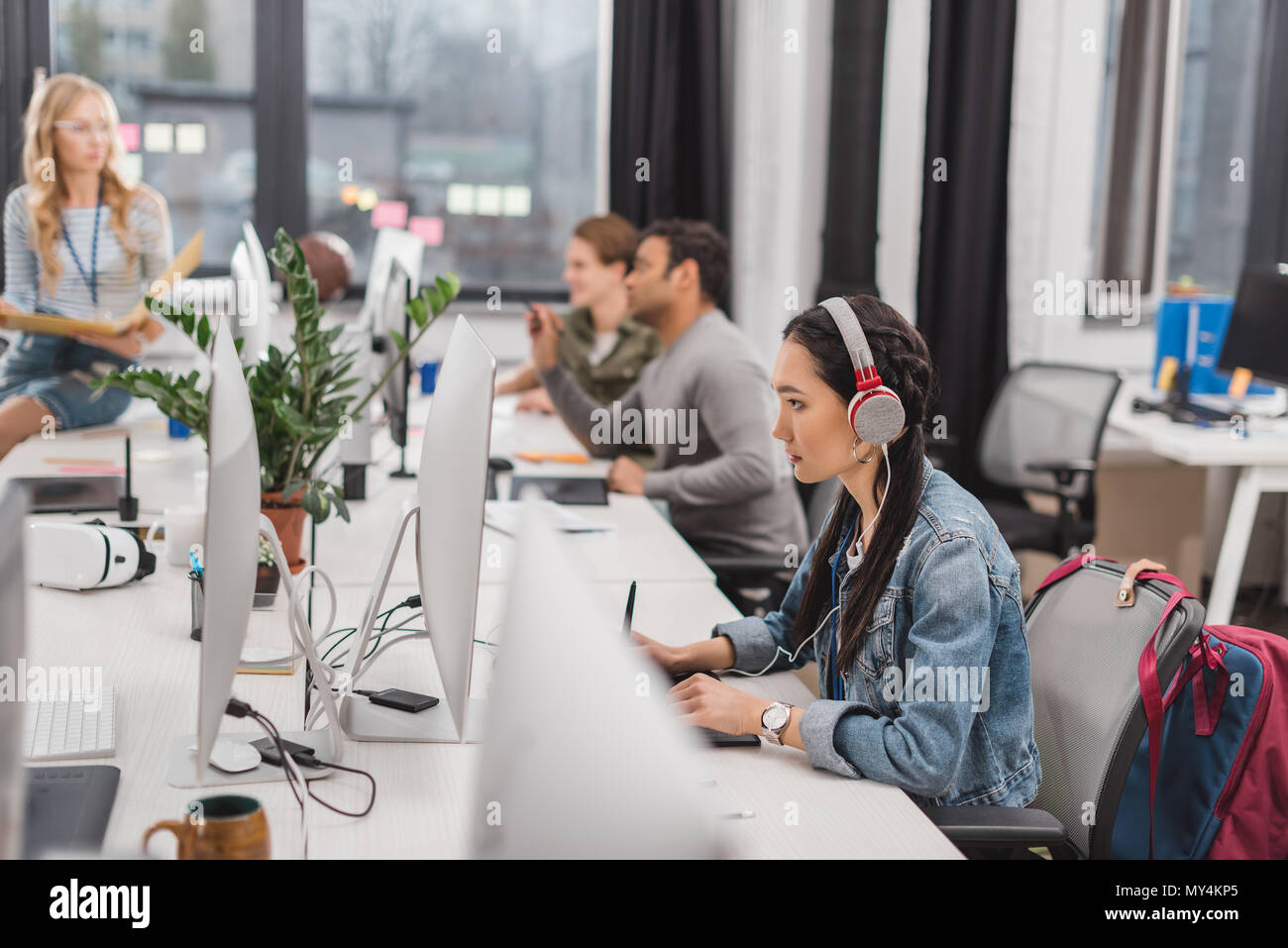 young people in modern office at work Stock Photo - Alamy