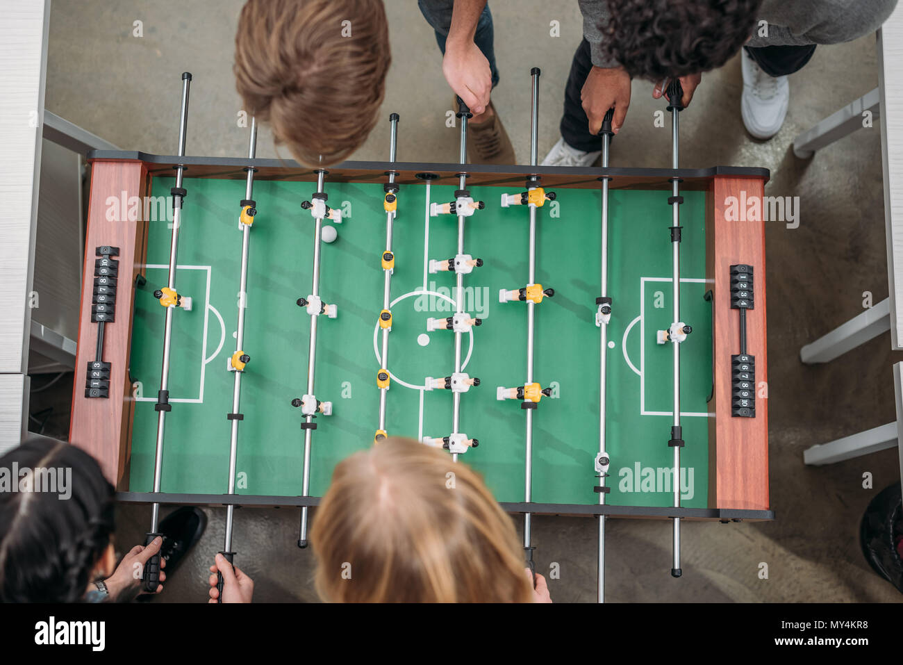 Top view people playing football hi-res stock photography and images ...