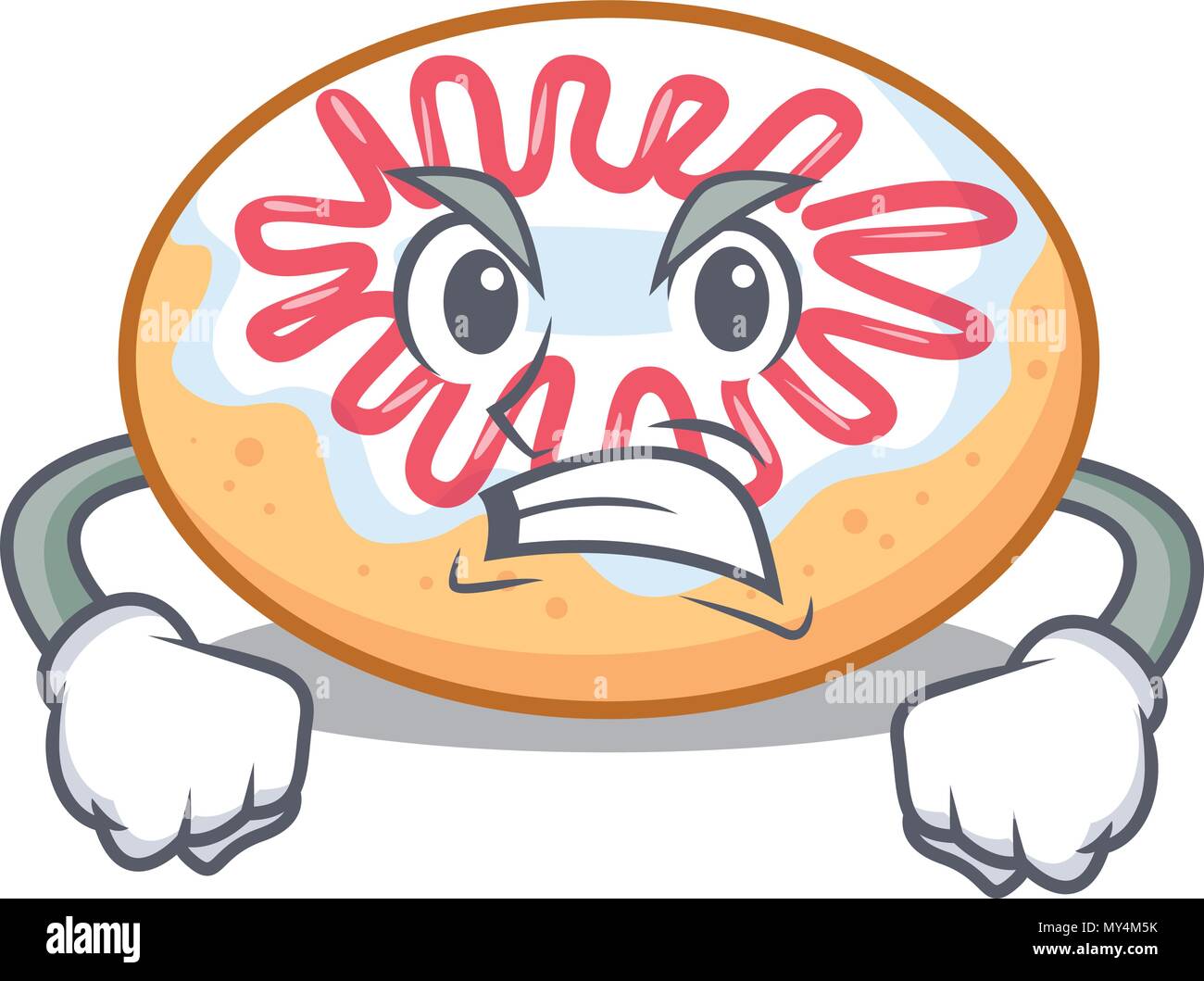 Angry jelly donut mascot cartoon Stock Vector Image & Art - Alamy
