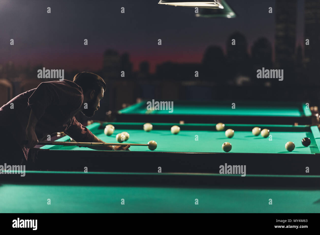 Pool table side view hi-res stock photography and images - Alamy