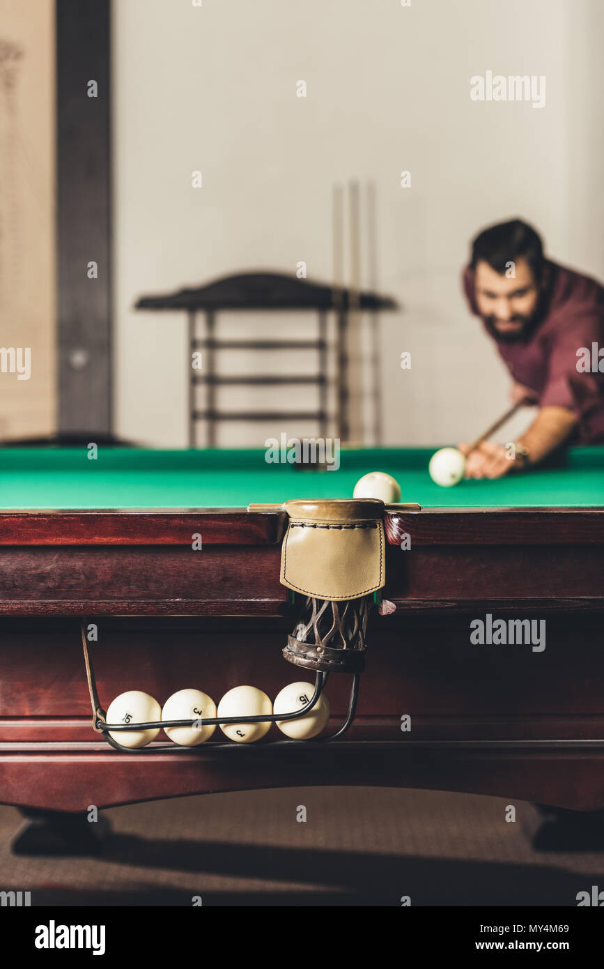 handsome successful man playing in russian pool Stock Photo - Alamy