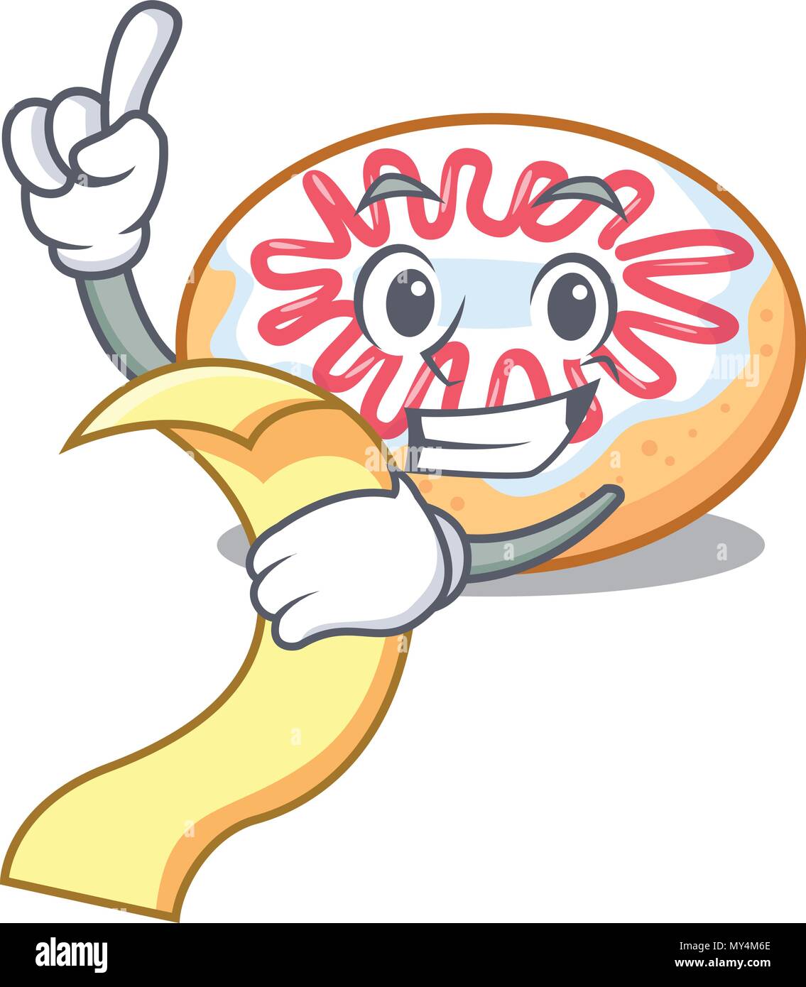 With menu jelly donut mascot cartoon Stock Vector Image & Art - Alamy