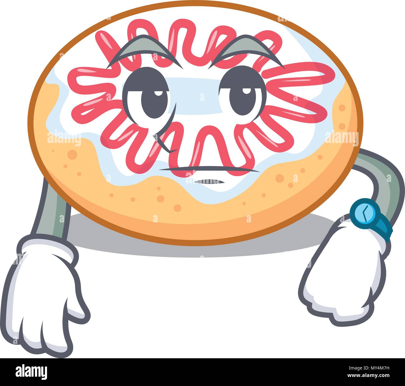 Waiting jelly donut mascot cartoon Stock Vector Image & Art - Alamy