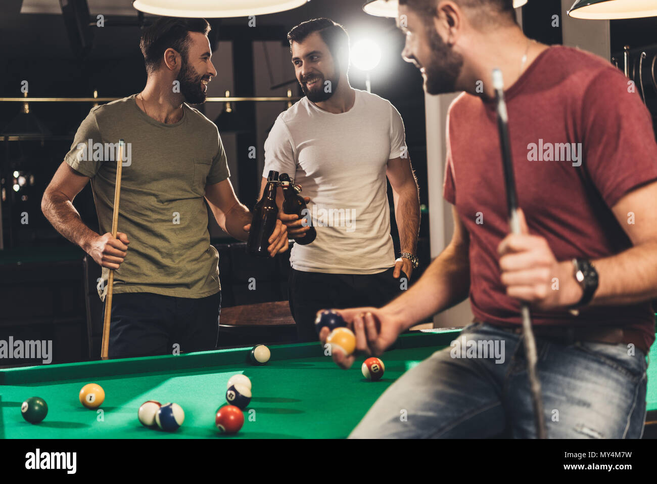 Drinking beer in billiard hi-res stock photography and images - Alamy