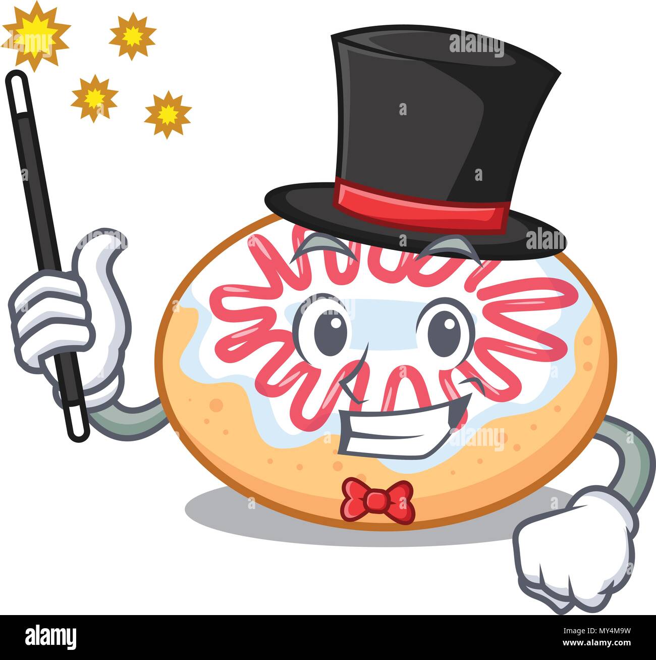 Magician jelly donut mascot cartoon Stock Vector Image & Art - Alamy