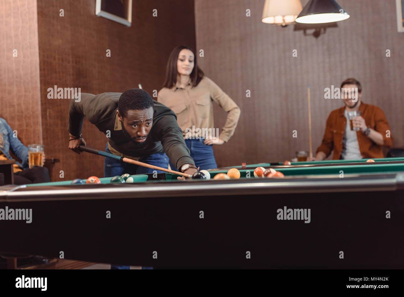 African American Playing Pool High Resolution Stock Photography and ...