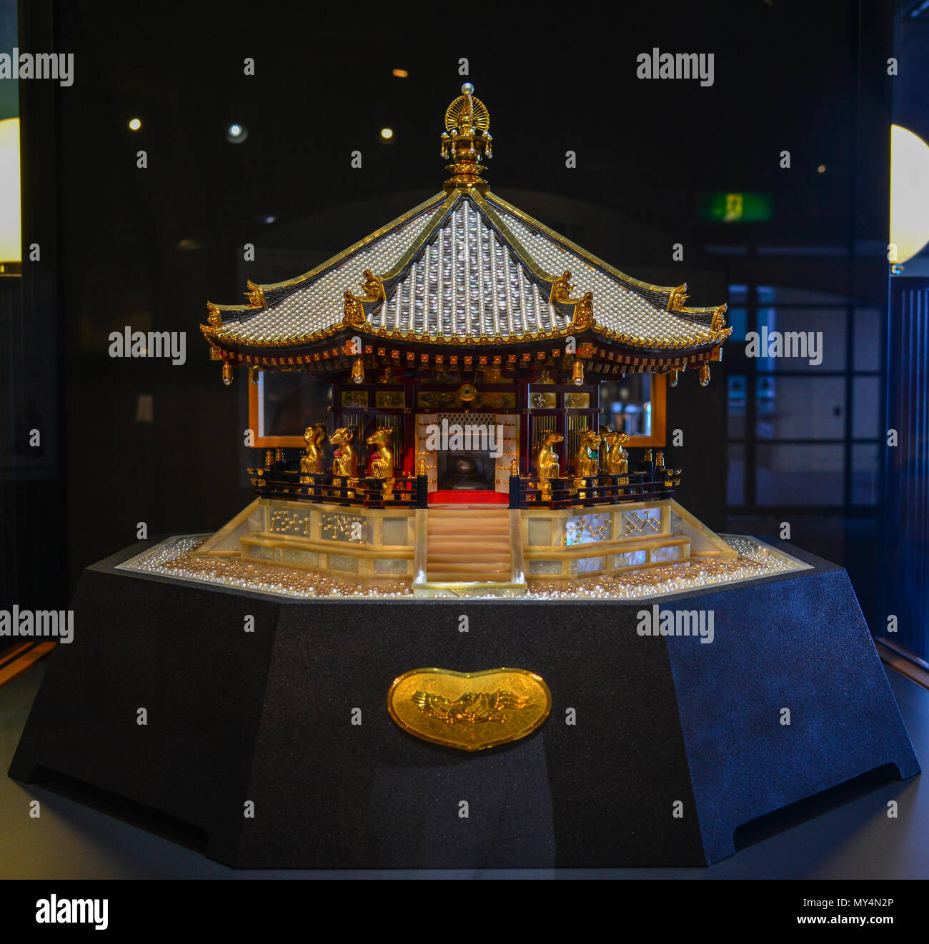 Toba, Japan - Mar 18, 2018. Precious jewelry for display at museum of ...