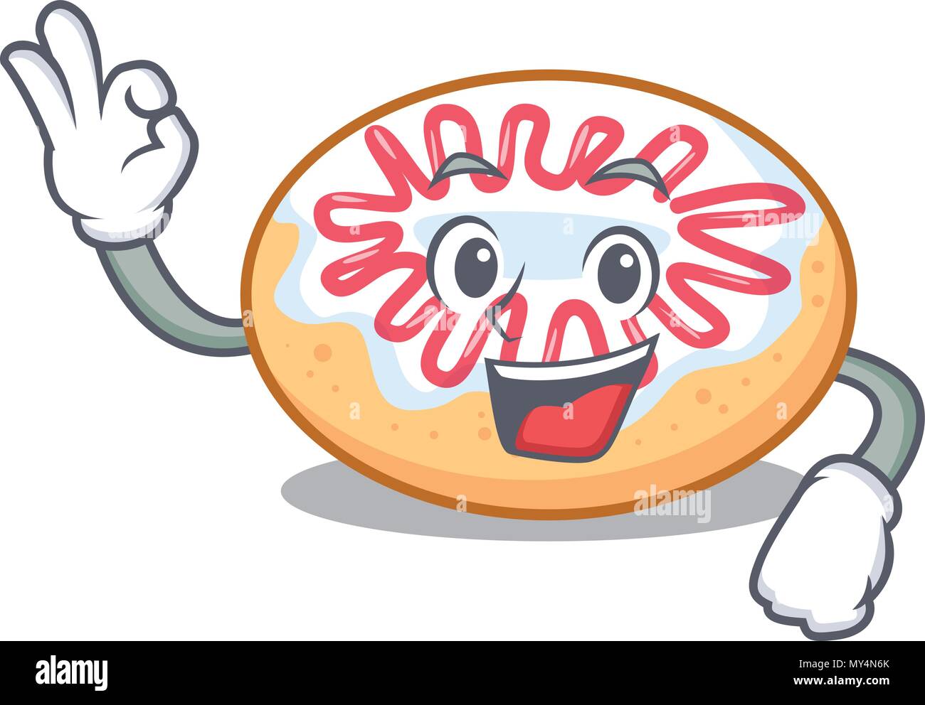 Okay jelly donut character cartoon Stock Vector Image & Art - Alamy