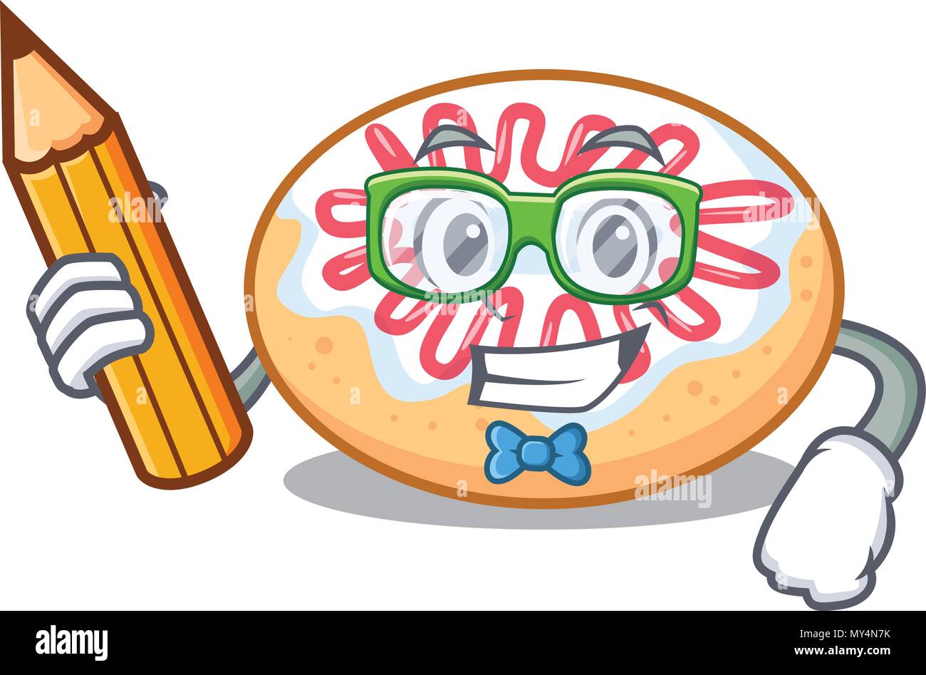 Student jelly donut character cartoon Stock Vector Image & Art - Alamy
