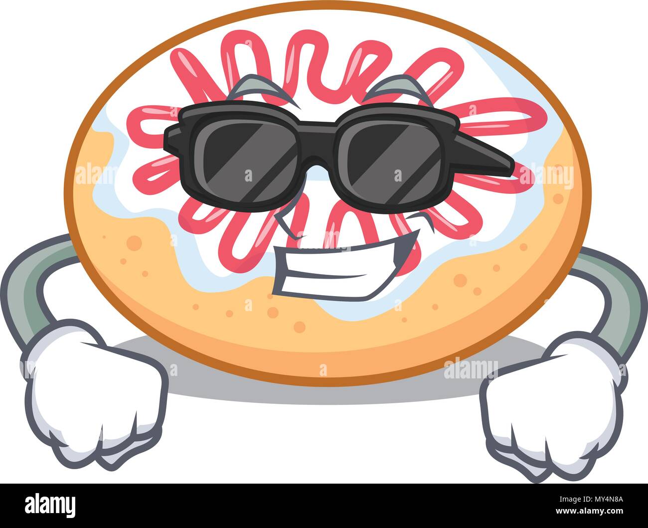 Super cool jelly donut character cartoon Stock Vector Image & Art - Alamy