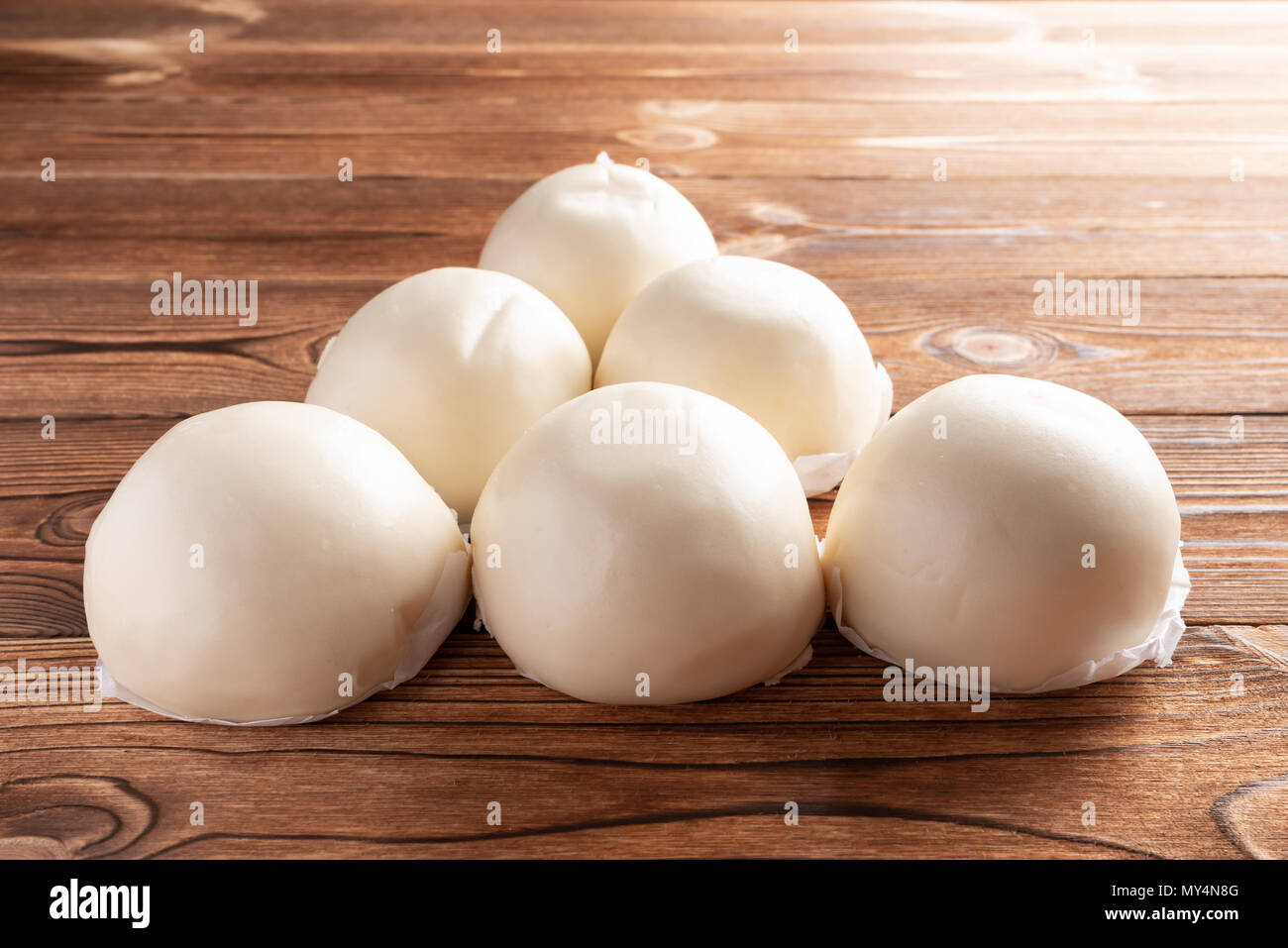 traditional Chinese buns on a wood table Stock Photo - Alamy