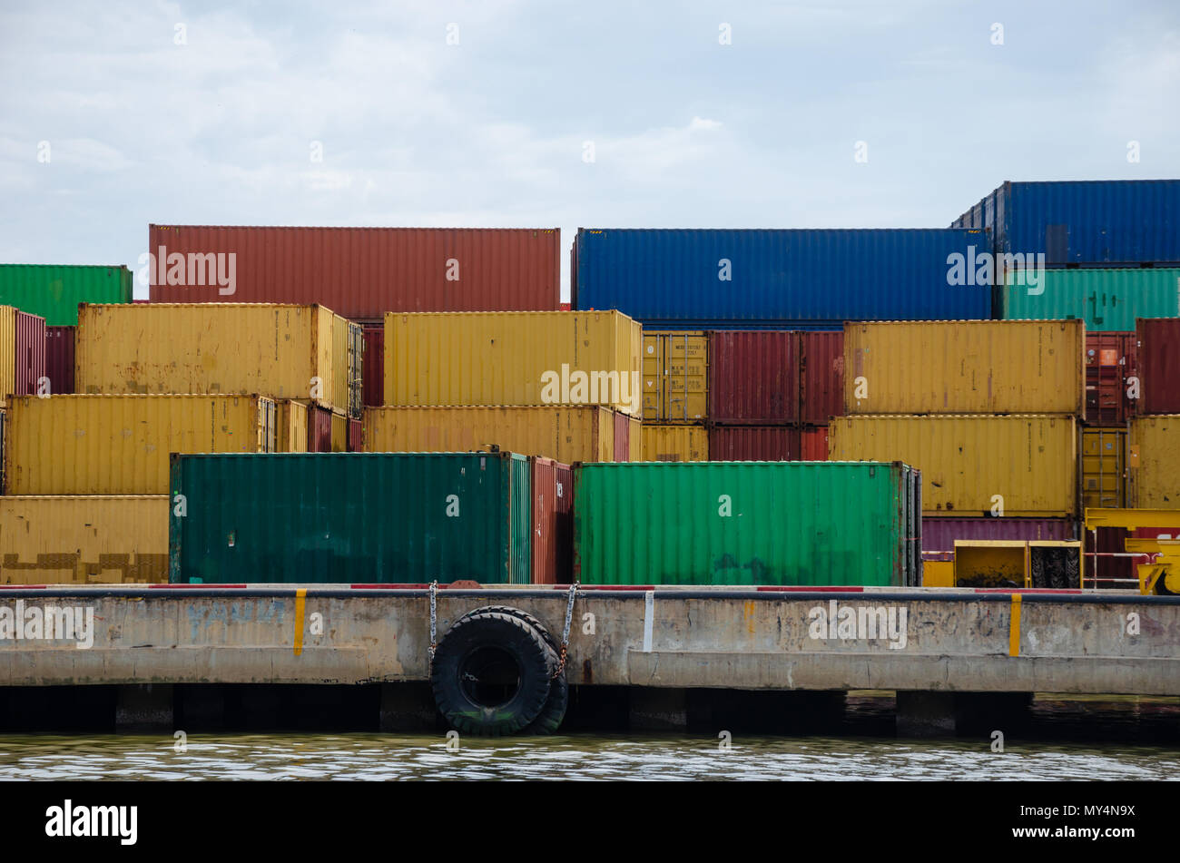Warehouse containers Import-Export Industry Stock Photo - Alamy