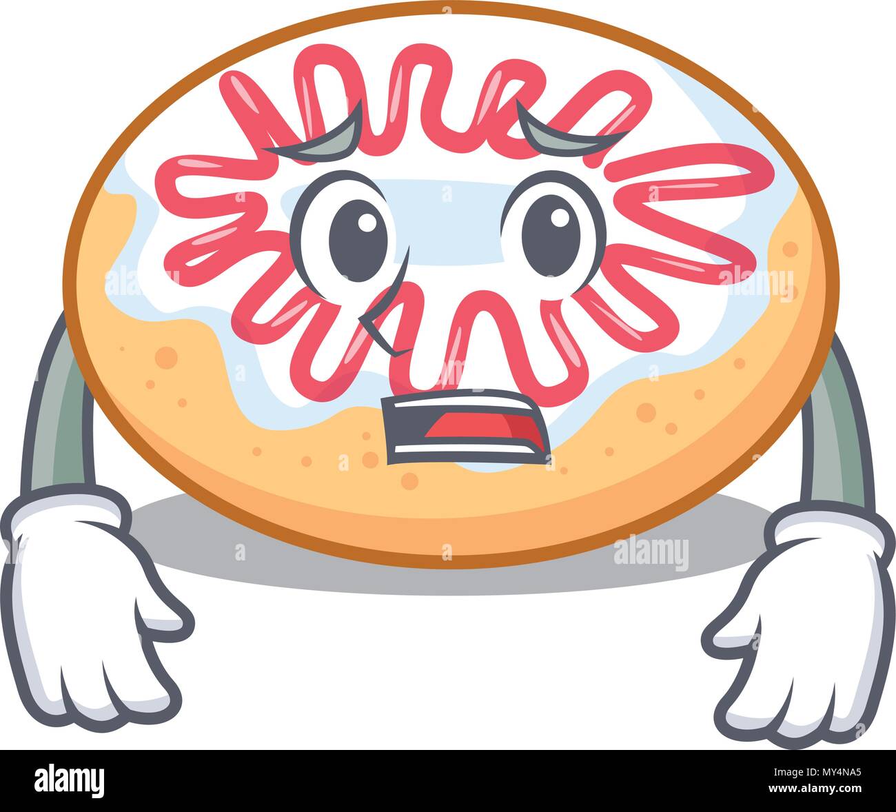 Afraid jelly donut mascot cartoon Stock Vector Image & Art - Alamy