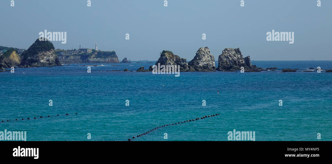 Small islands on blue sea at summer day in Kumano, Japan Stock Photo ...