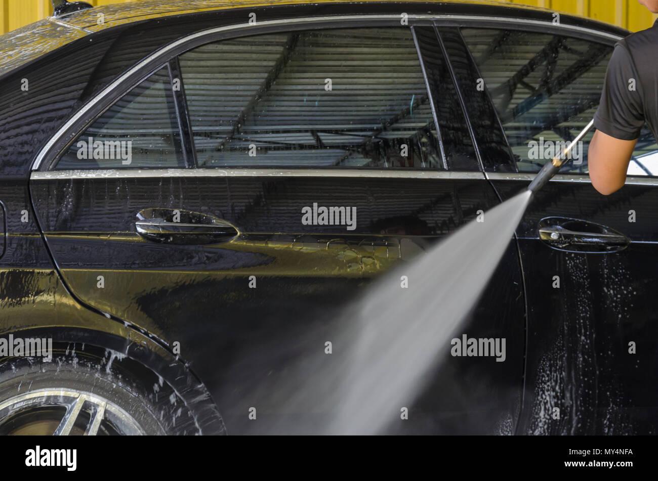 Car wash high pressure water hi-res stock photography and images - Alamy