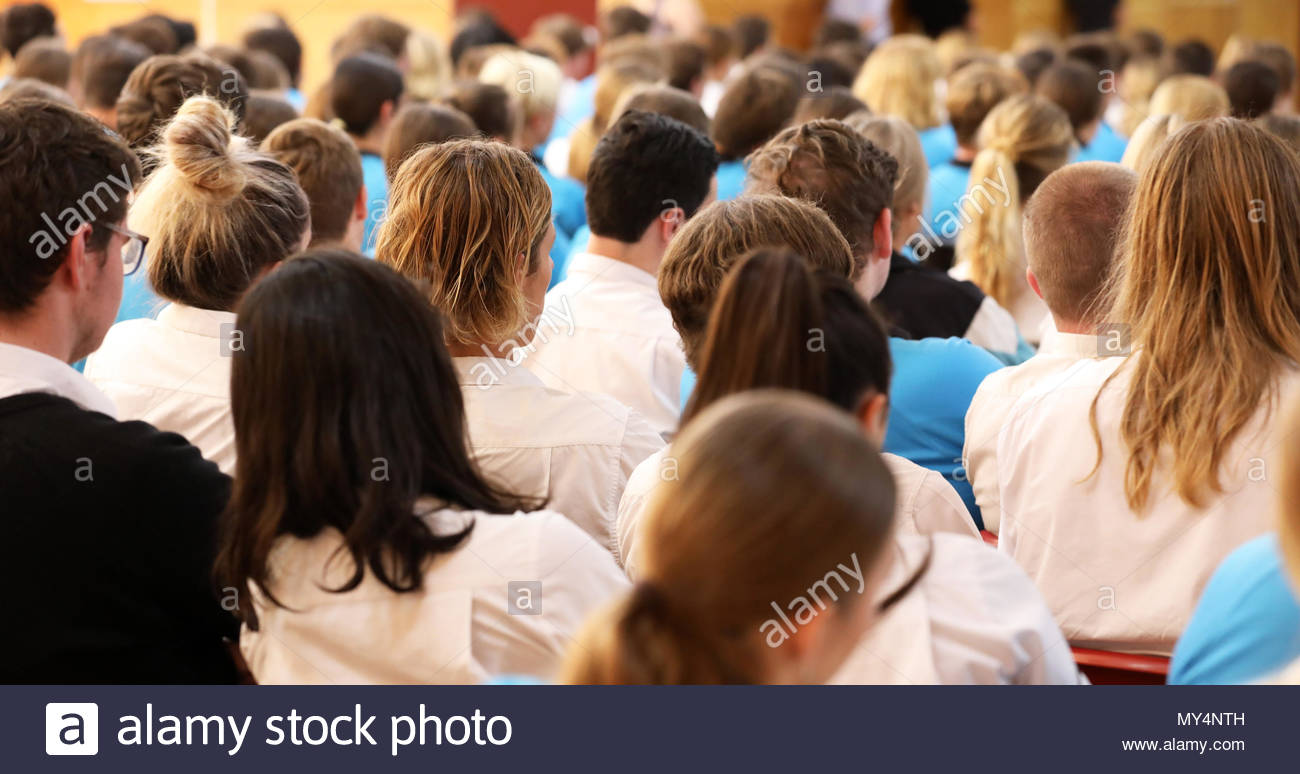 School Assembly Hall Teacher Stock Photos & School Assembly Hall ...