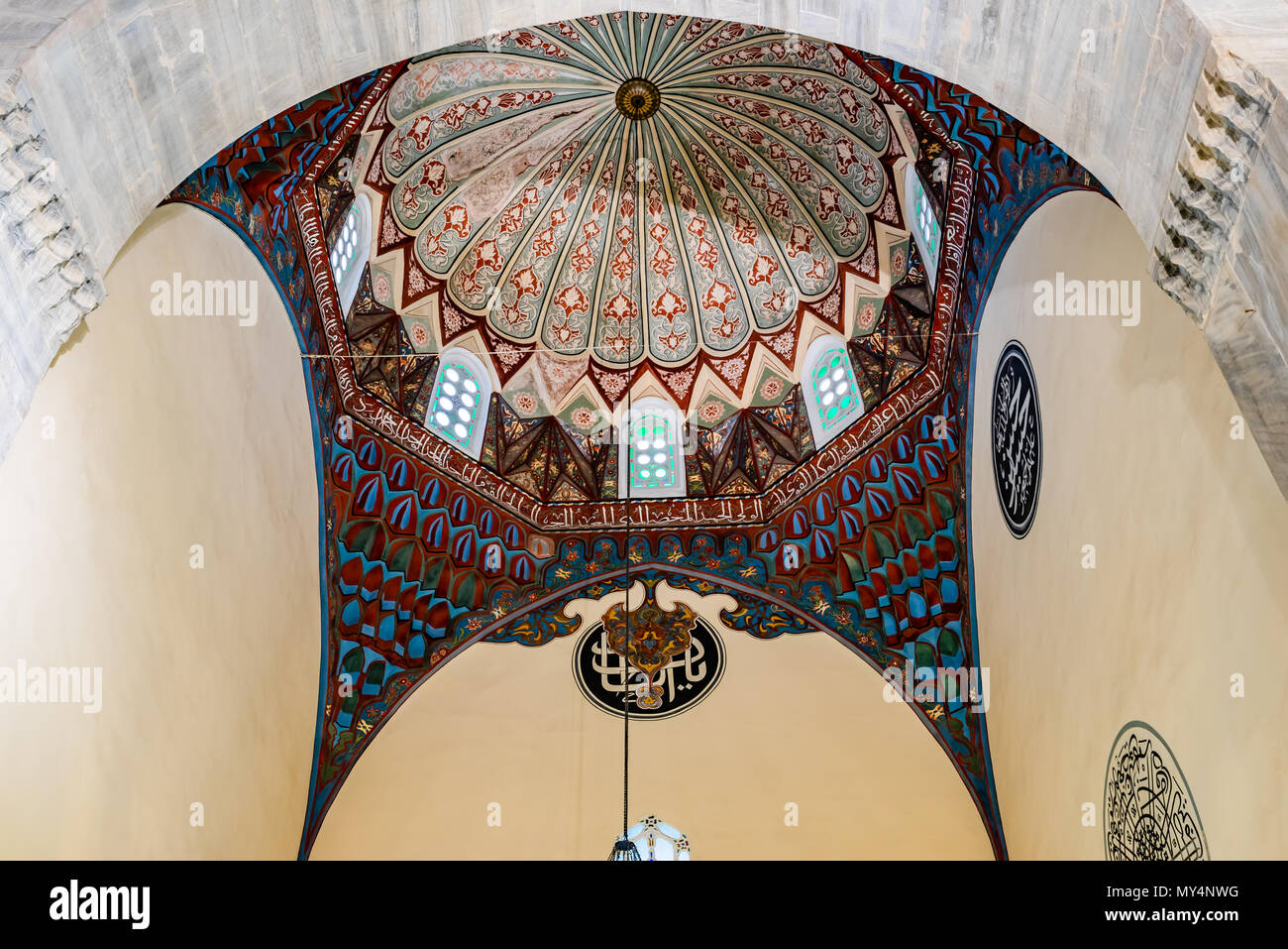 Interior view of Green Mosque also known as Mosque of Mehmed I is a ...