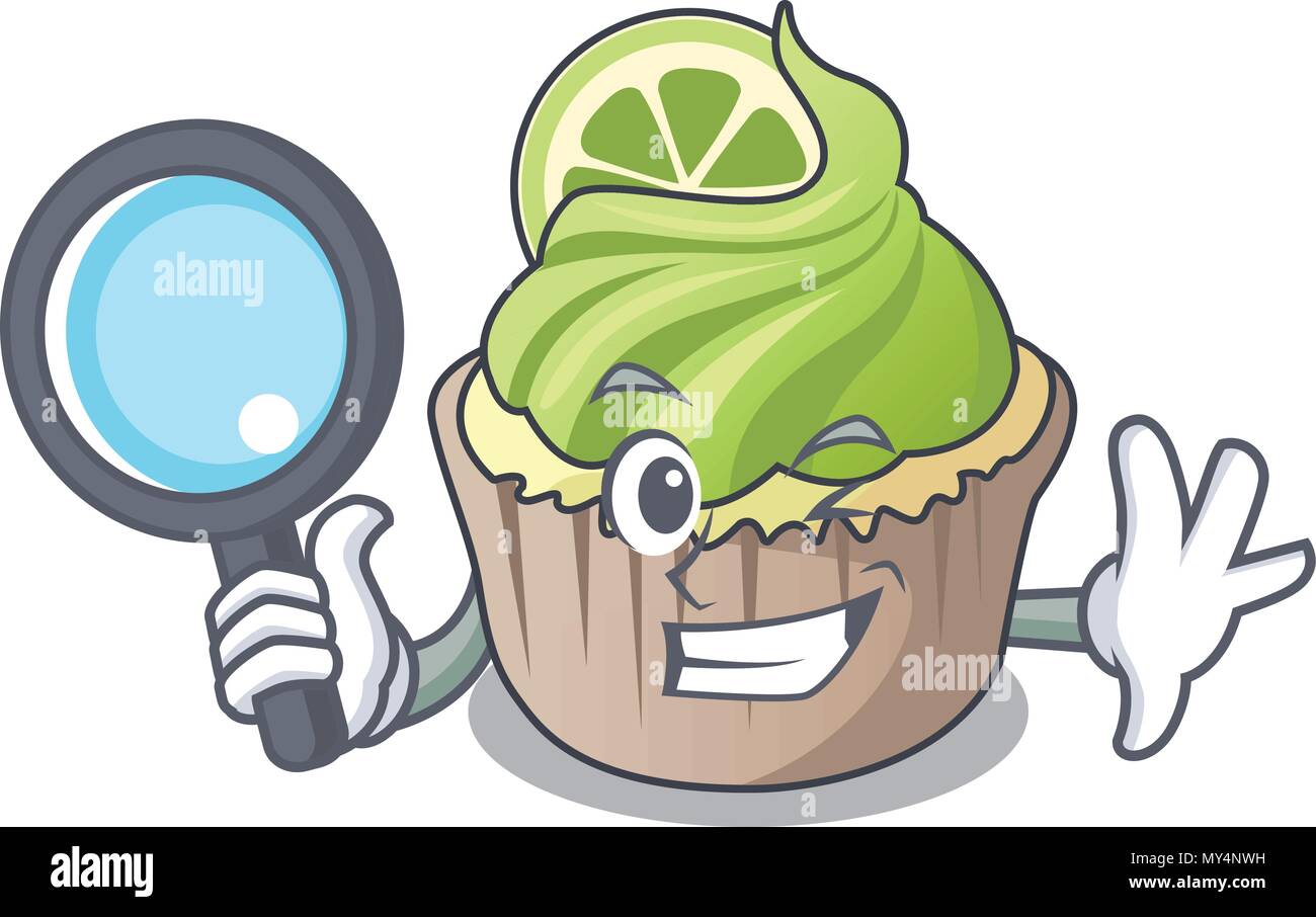 Detective lemon cupcake character cartoon Stock Vector Image & Art - Alamy