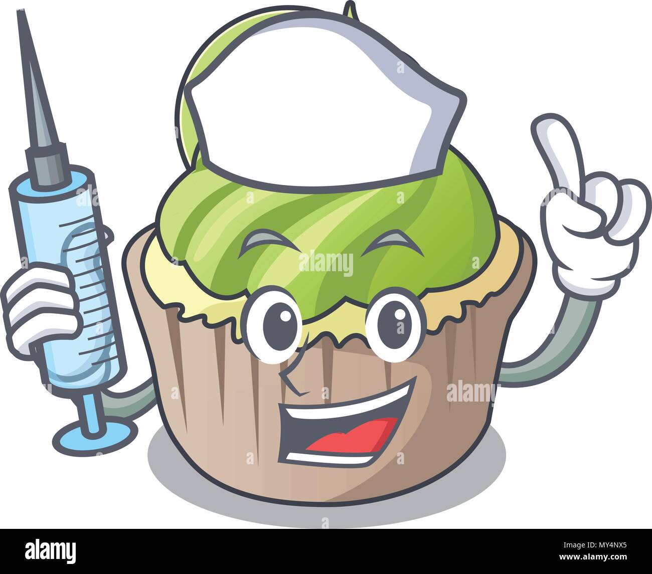 Nurse lemon cupcake character cartoon Stock Vector Image & Art - Alamy