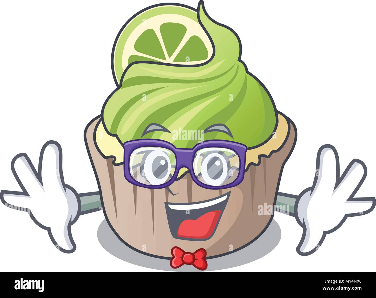 Geek lemon cupcake character cartoon Stock Vector Image & Art - Alamy