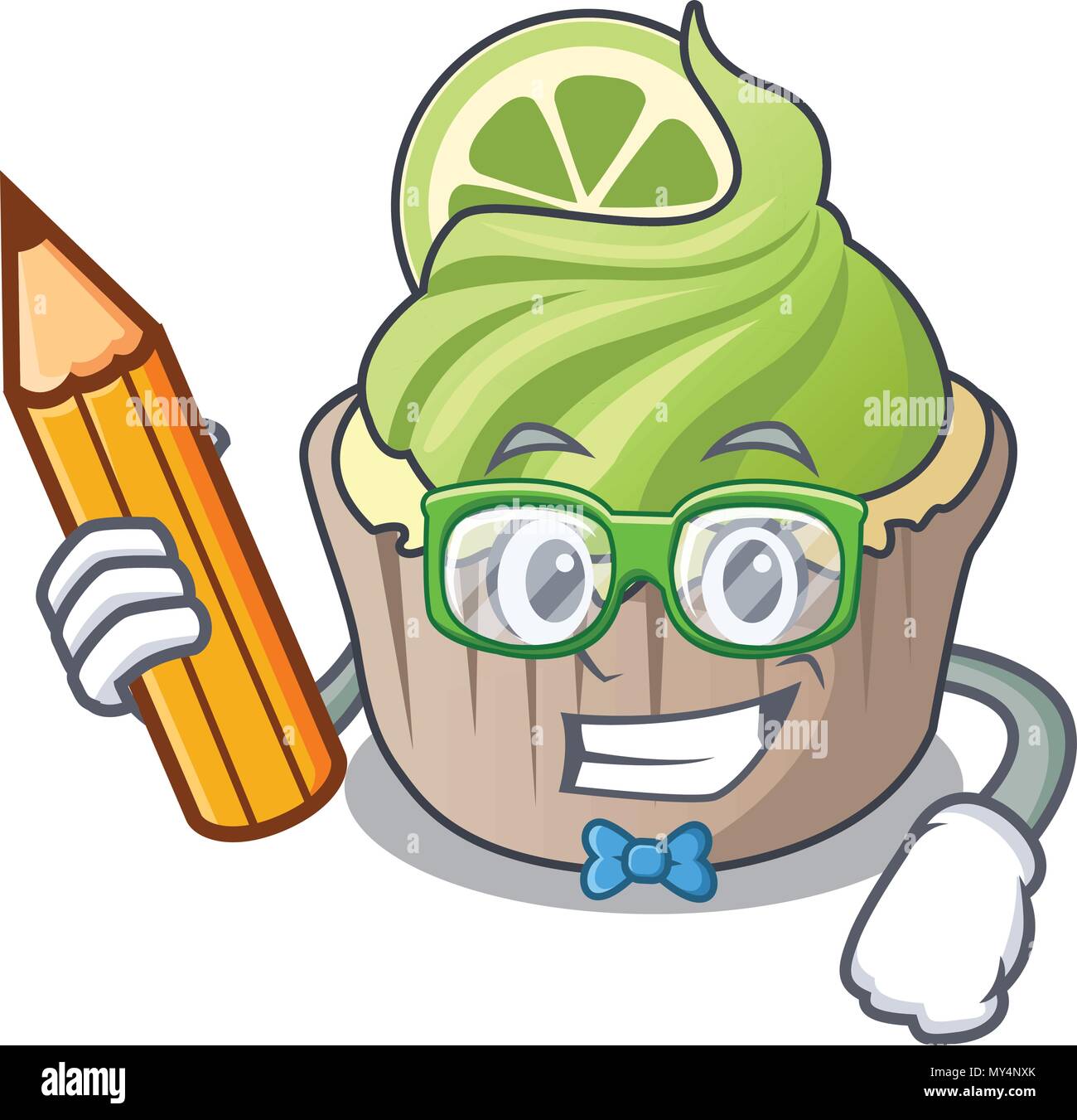 Student lemon cupcake character cartoon Stock Vector Image & Art - Alamy