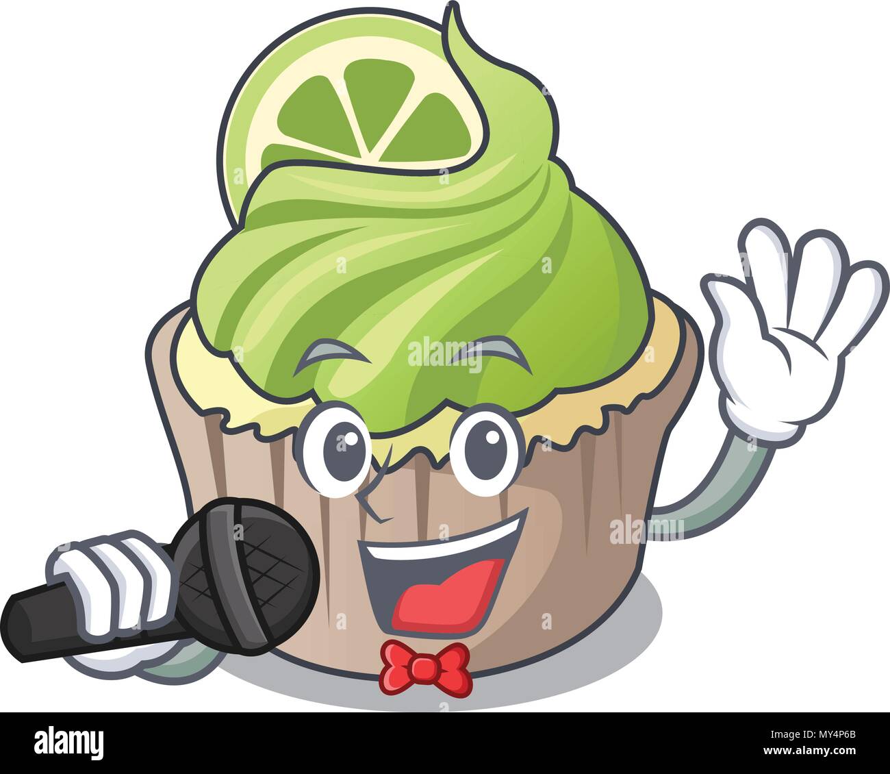 Singing lemon cupcake mascot cartoon Stock Vector Image & Art - Alamy