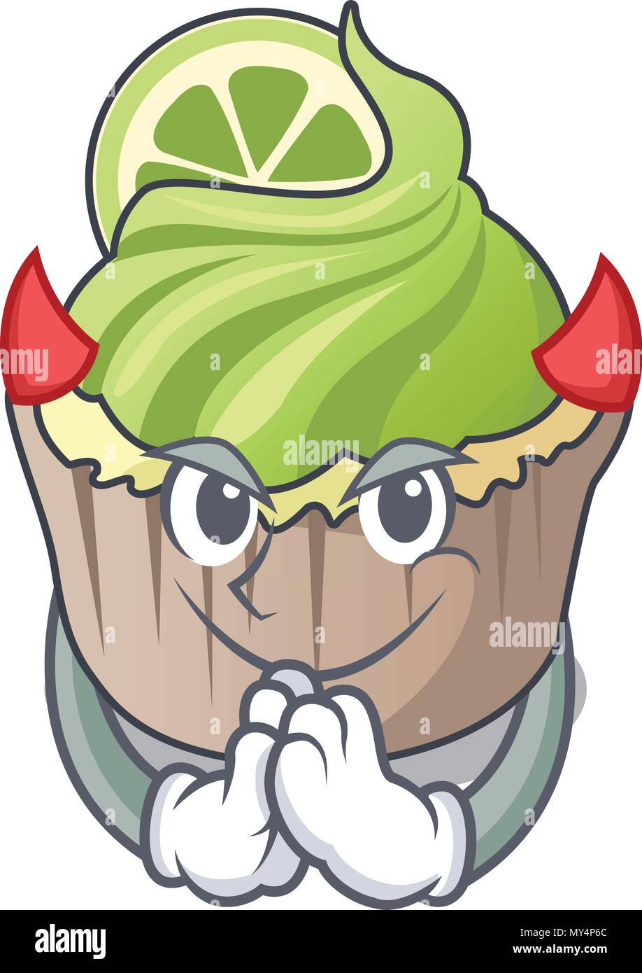 Devil lemon cupcake mascot cartoon Stock Vector Image & Art - Alamy