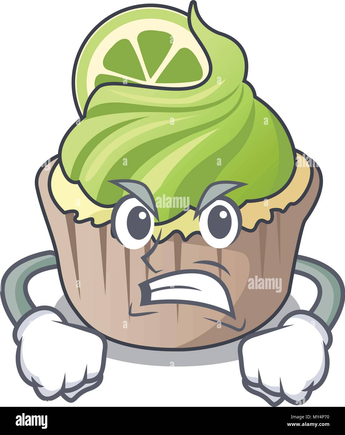 Angry lemon cupcake mascot cartoon Stock Vector Image & Art - Alamy
