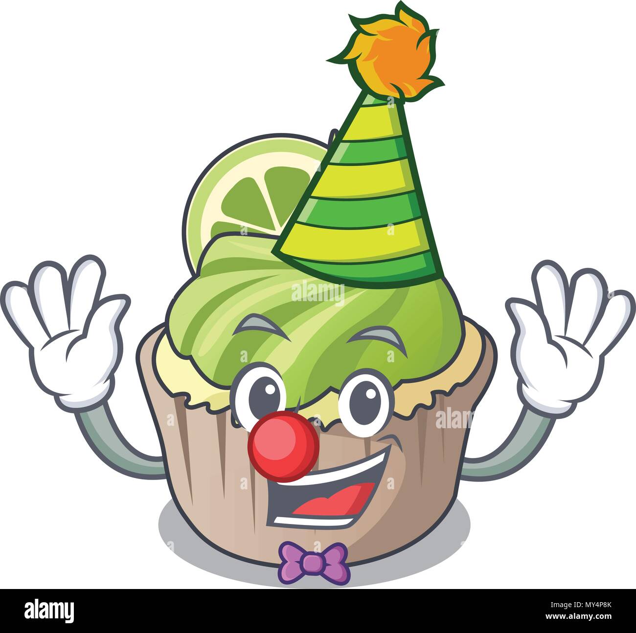 Clown lemon cupcake mascot cartoon Stock Vector Image & Art - Alamy