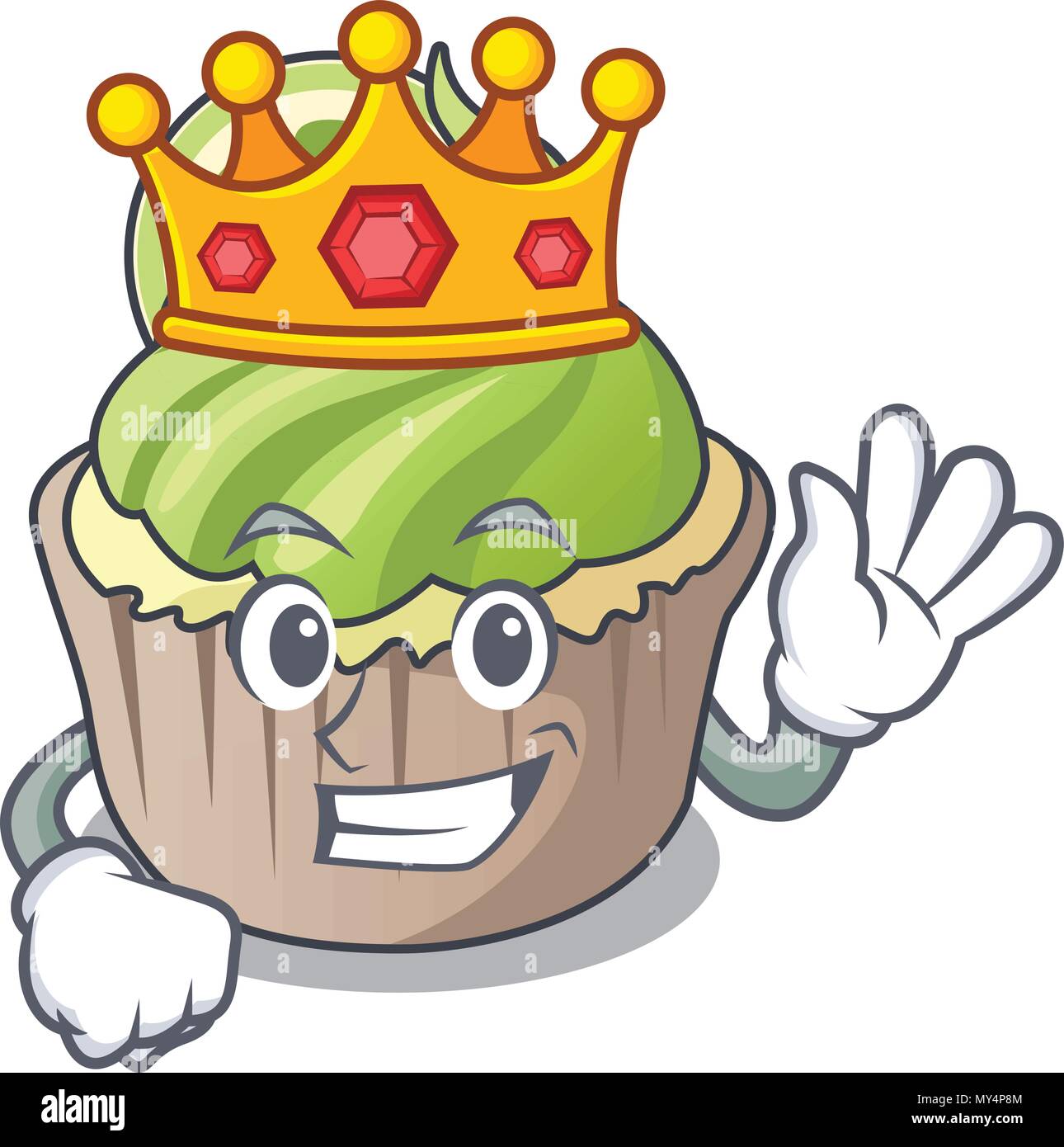 King lemon cupcake mascot cartoon Stock Vector Image & Art - Alamy
