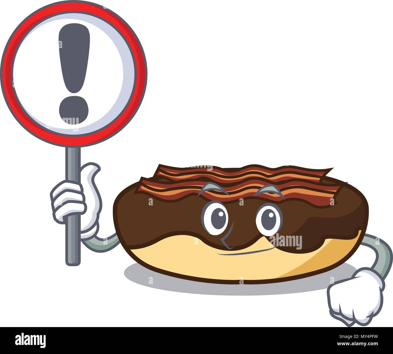 With sign maple bacon bar character cartoon Stock Vector Image & Art ...