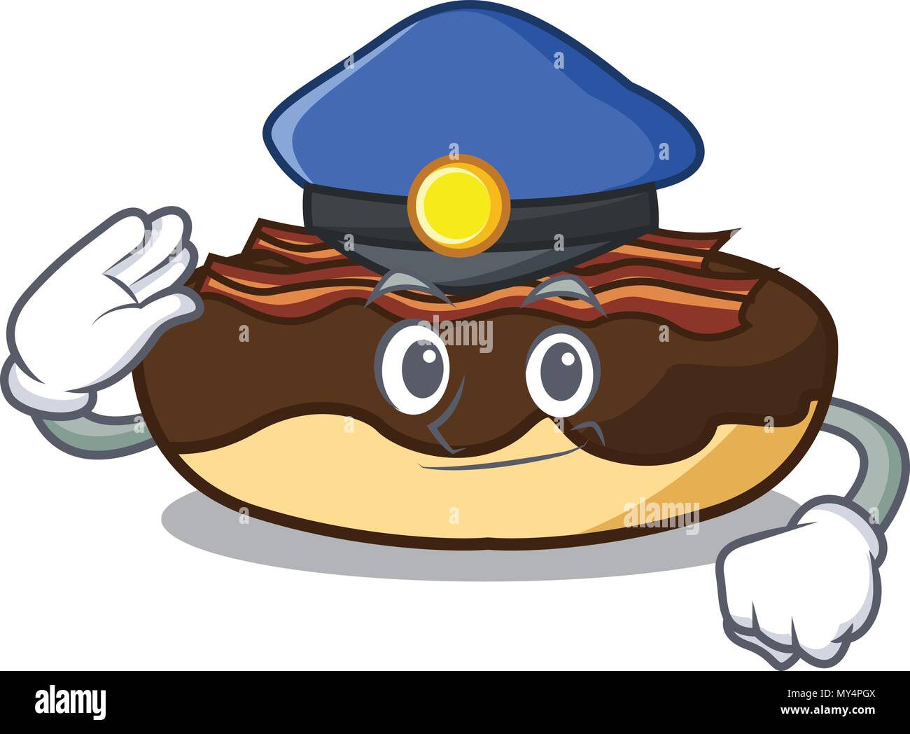 Police maple bacon bar character cartoon Stock Vector Image & Art - Alamy